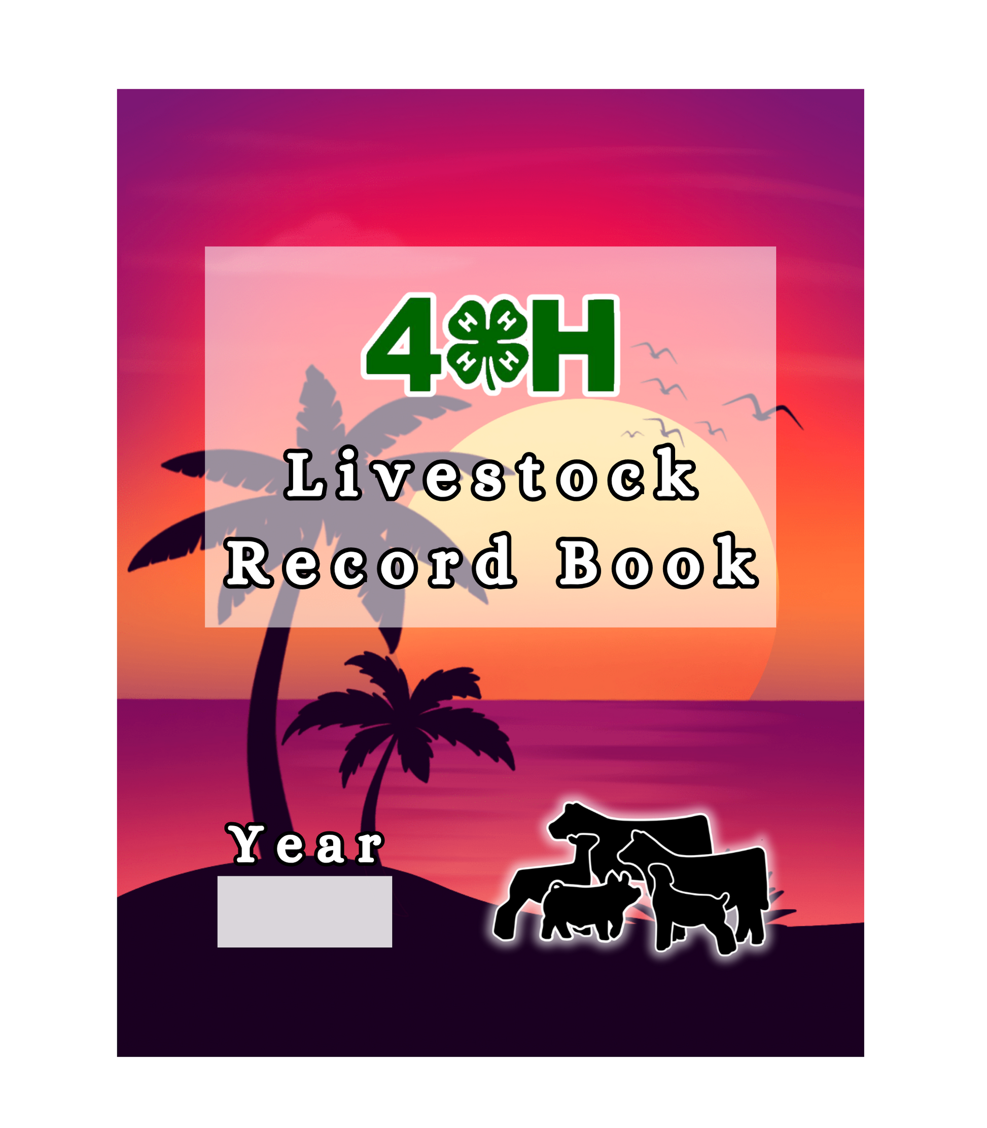 4H Record Book interactive PDF/typed (HawaiianPink) – smallfryshowsupply