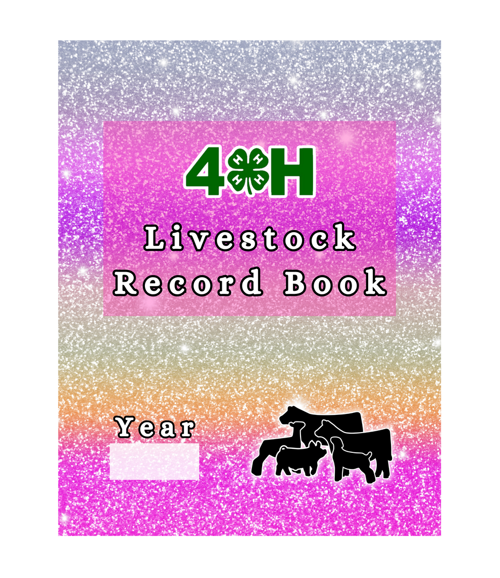4H Record Book interactive PDF/typed (PinkGlitter) – smallfryshowsupply