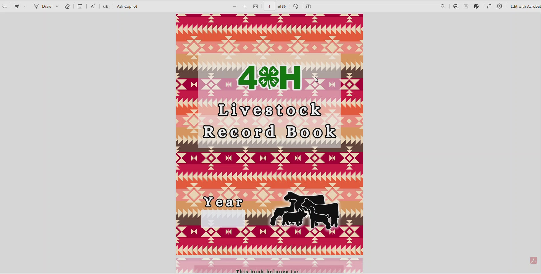 4H Record Book interactive PDF/typed (Southwest/Red-Orange ...